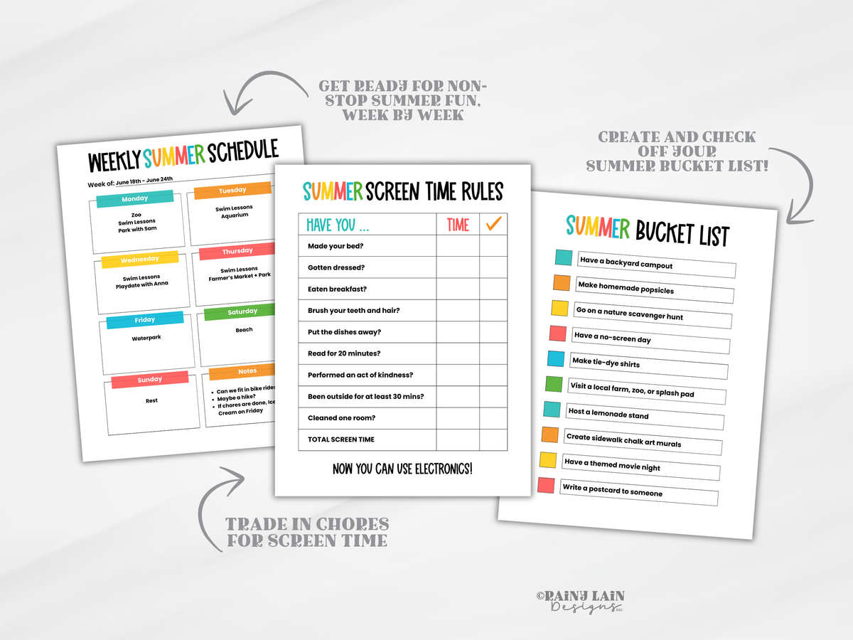 2026 Summer Planner for Kids, Editable Family Organizer, Summer Calend ...