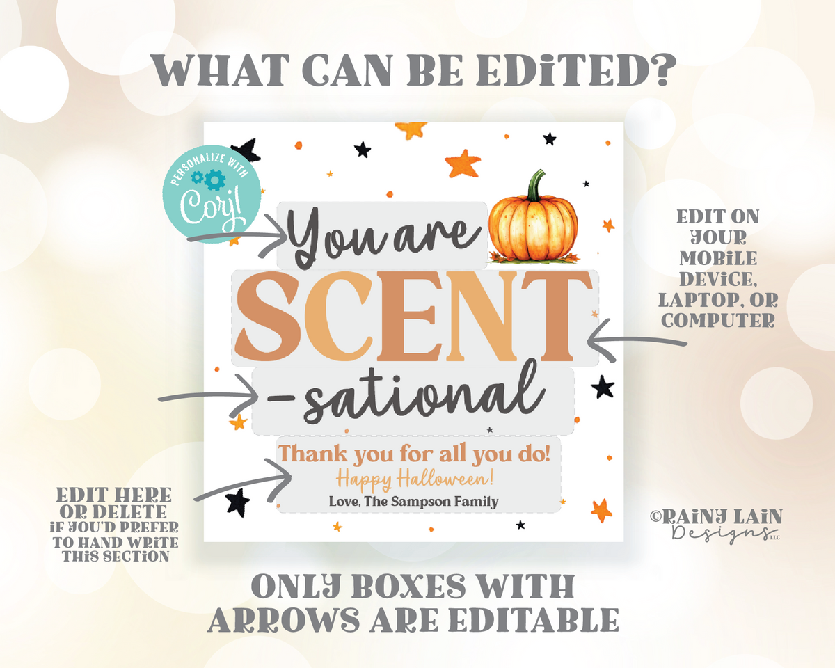 You are Scent-sational Halloween Gift Tag, Candle, Scentsational, Pump ...