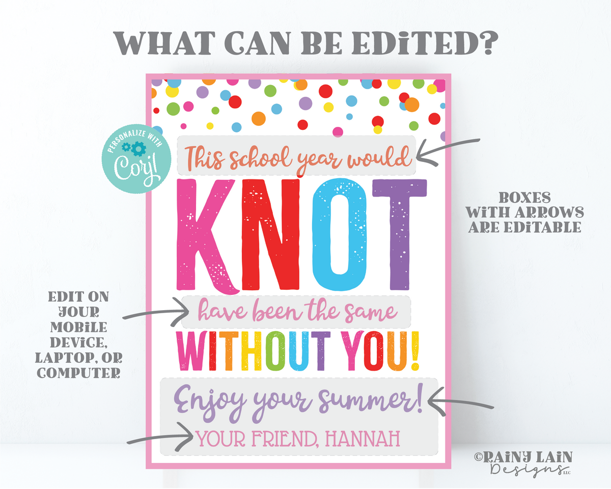 Knot be the same without you Sign, Pretzels Gift, Friendship Bracelet ...