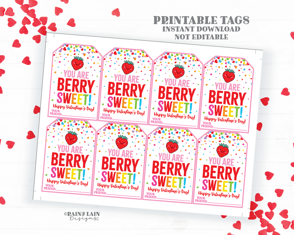 Berry Sweet Fruit Snacks Valentine, Fruit Strip, Berry Valentine's Day ...