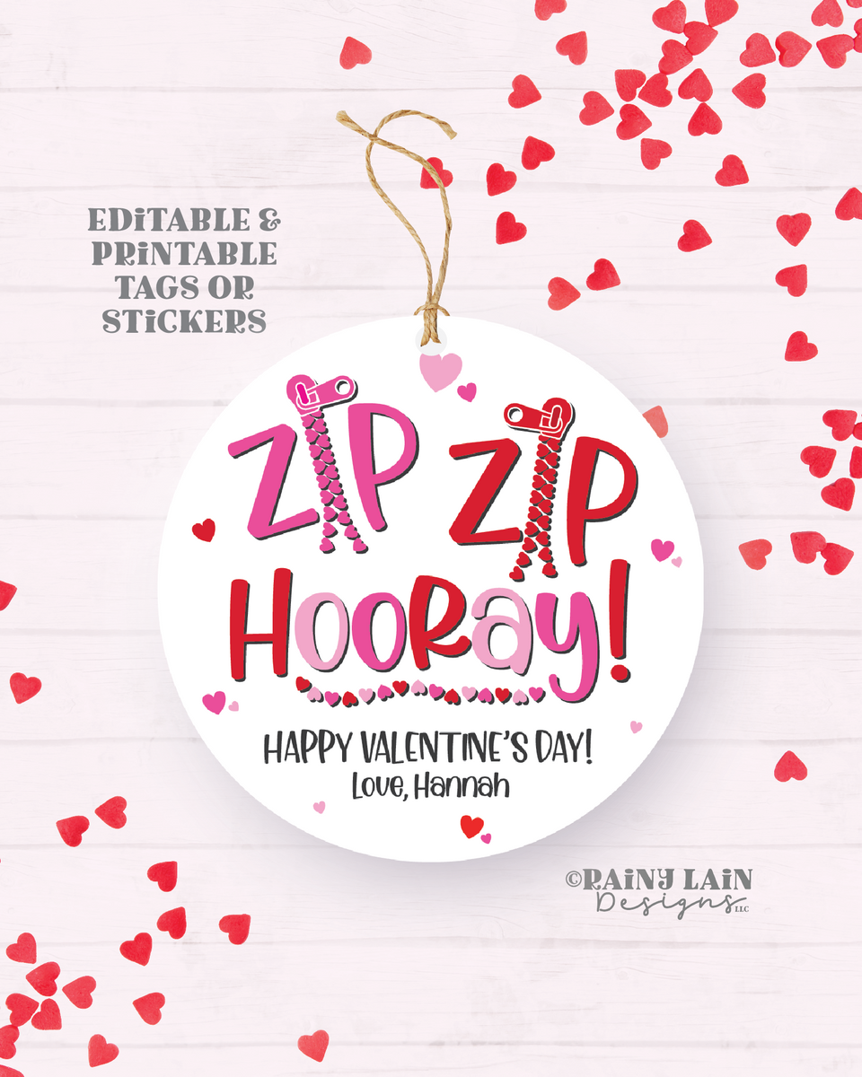 Fidget Bracelet Valentine, Zipper Bracelet Valentine's Day Printable T ...