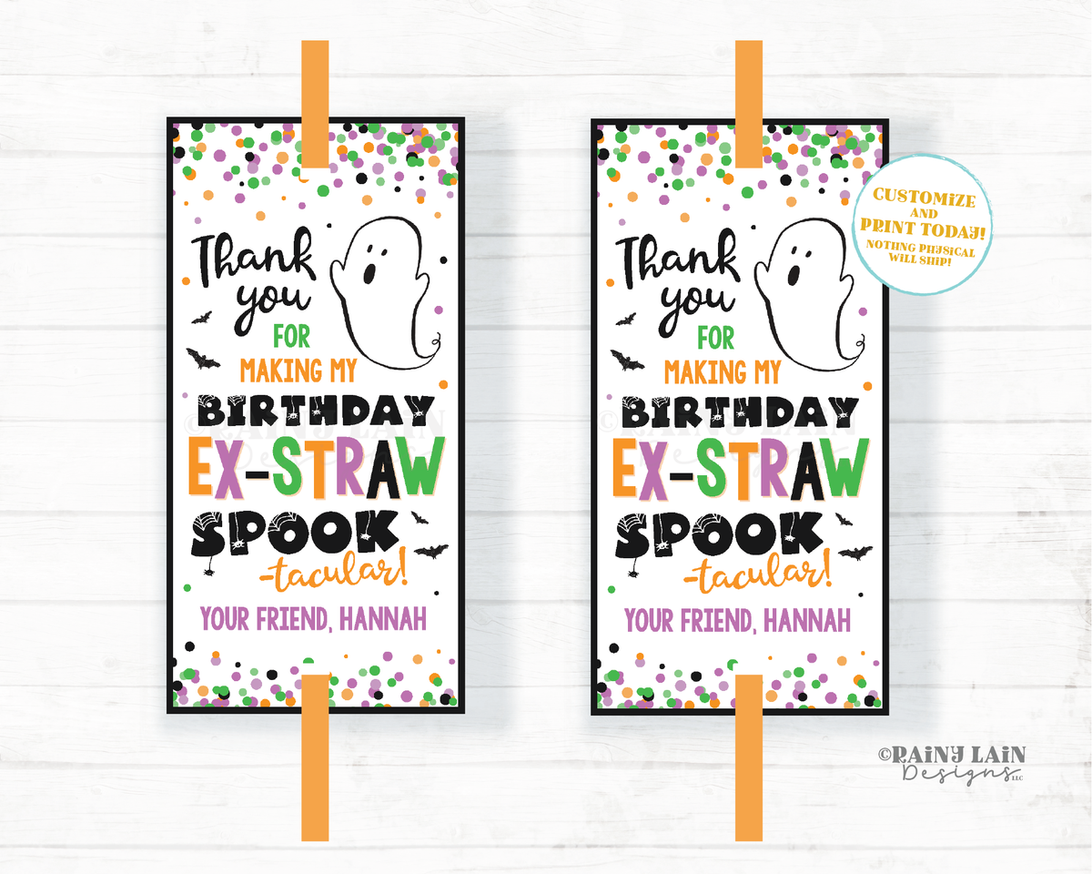Thank you for making my Birthday Ex Straw Spooktacular Halloween Straw ...