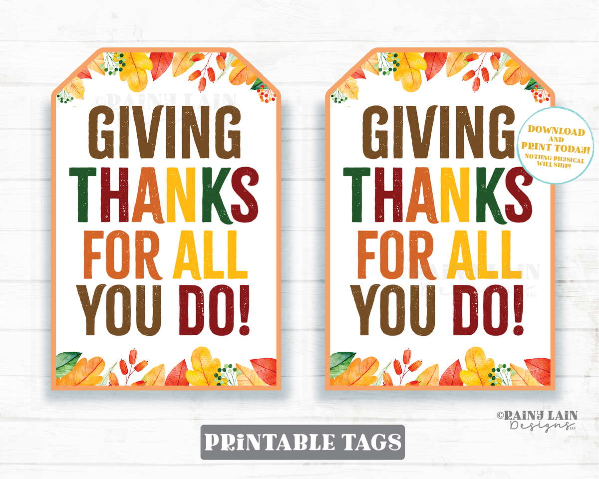 Giving Thanks for all you do Tags, Thankful Tags, Pie Tags, Thanksgivi ...