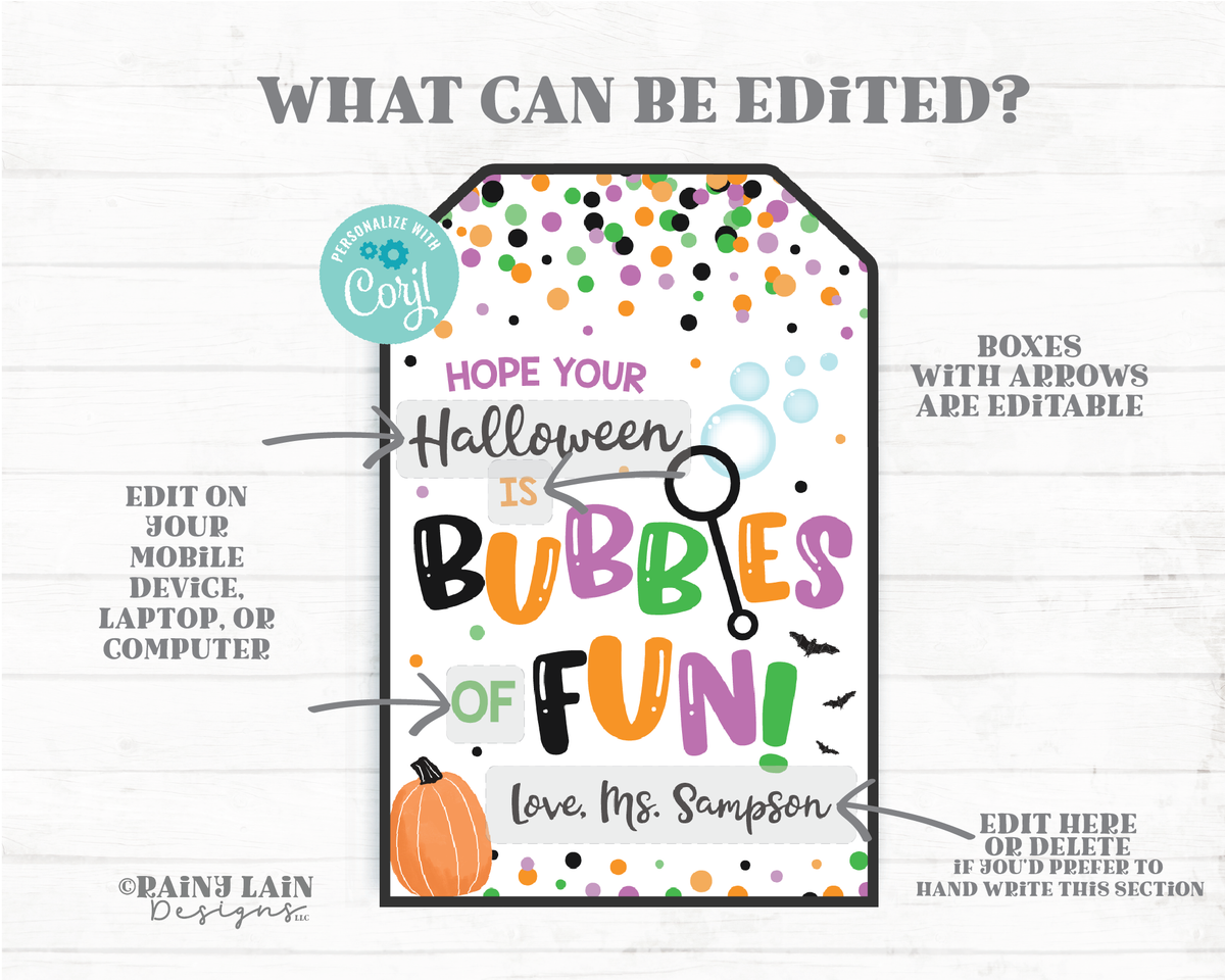 Hope your Halloween is Bubbles of Fun Halloween Tag From Teacher to St ...