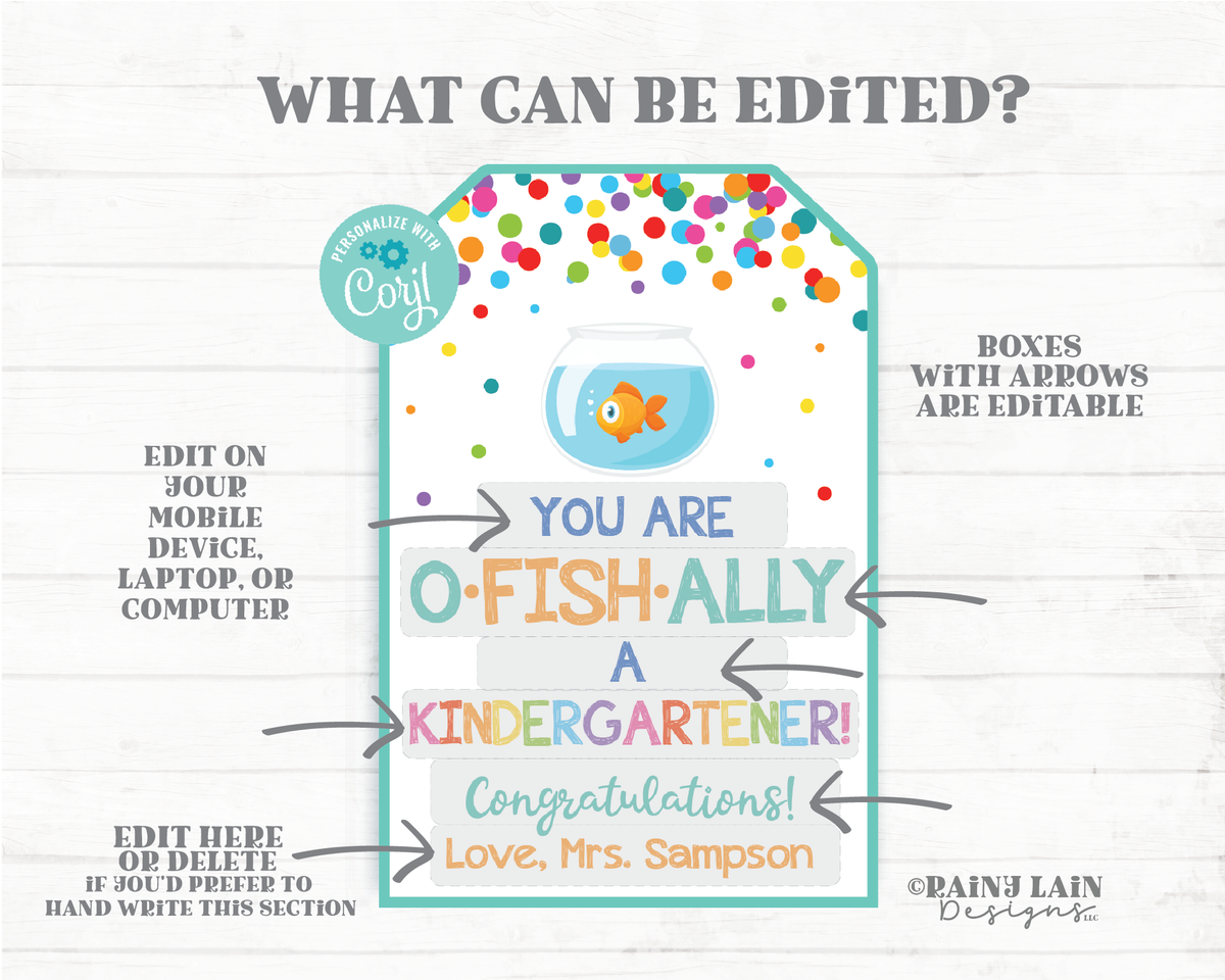 You are o-fish-ally a Kindergartener tag O Fish Ally 1st grader 2nd 3r ...