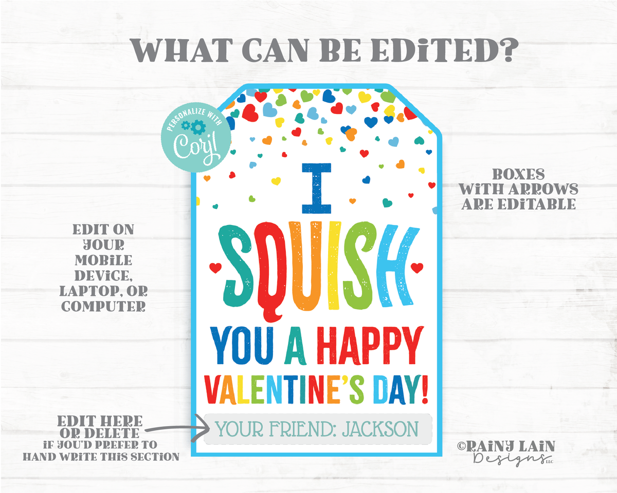 I squish you a happy Valentine's day Squishies Valentine Squishy Toy S ...