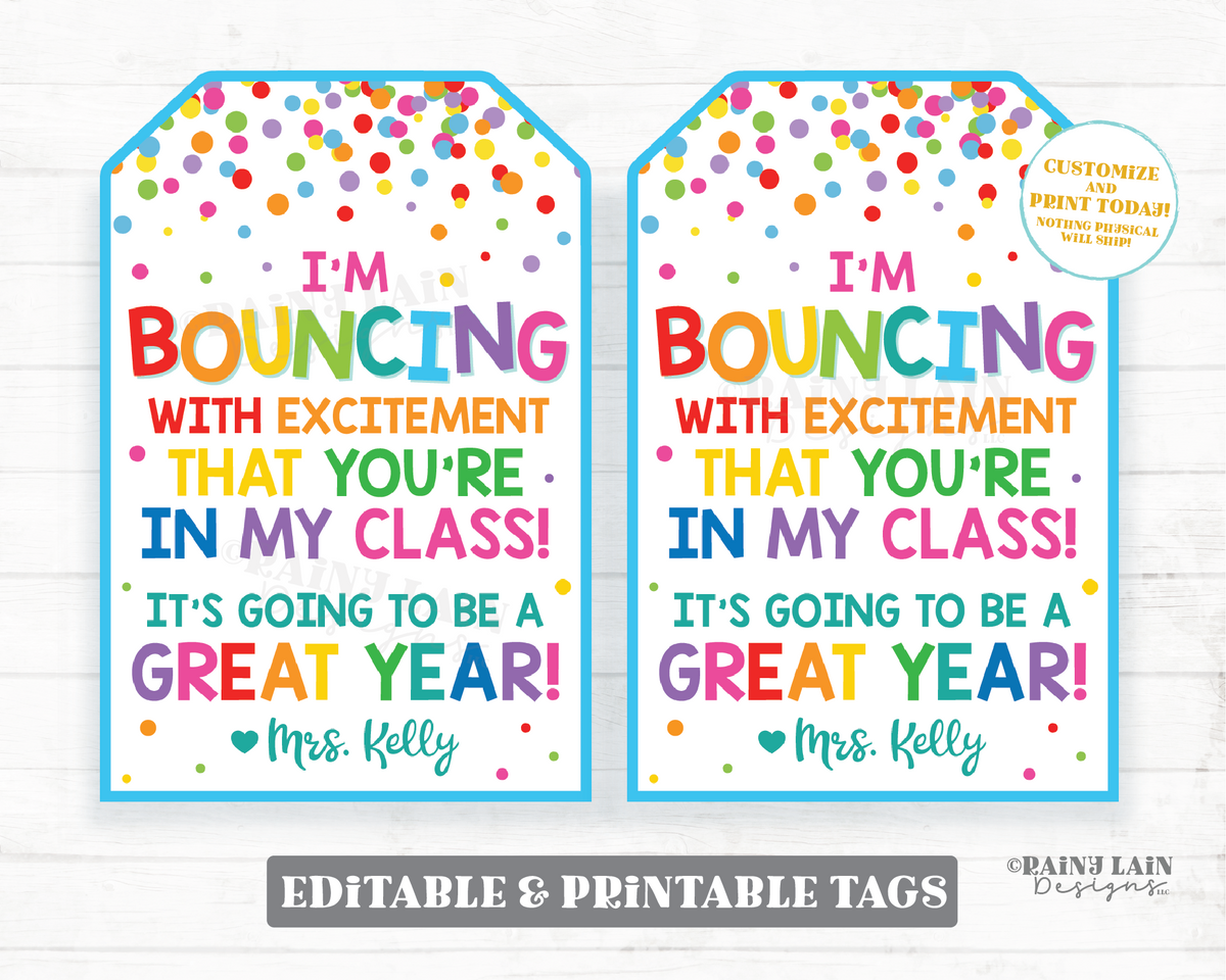 I'm bouncing with excitement you're in my class Going to be great year ...