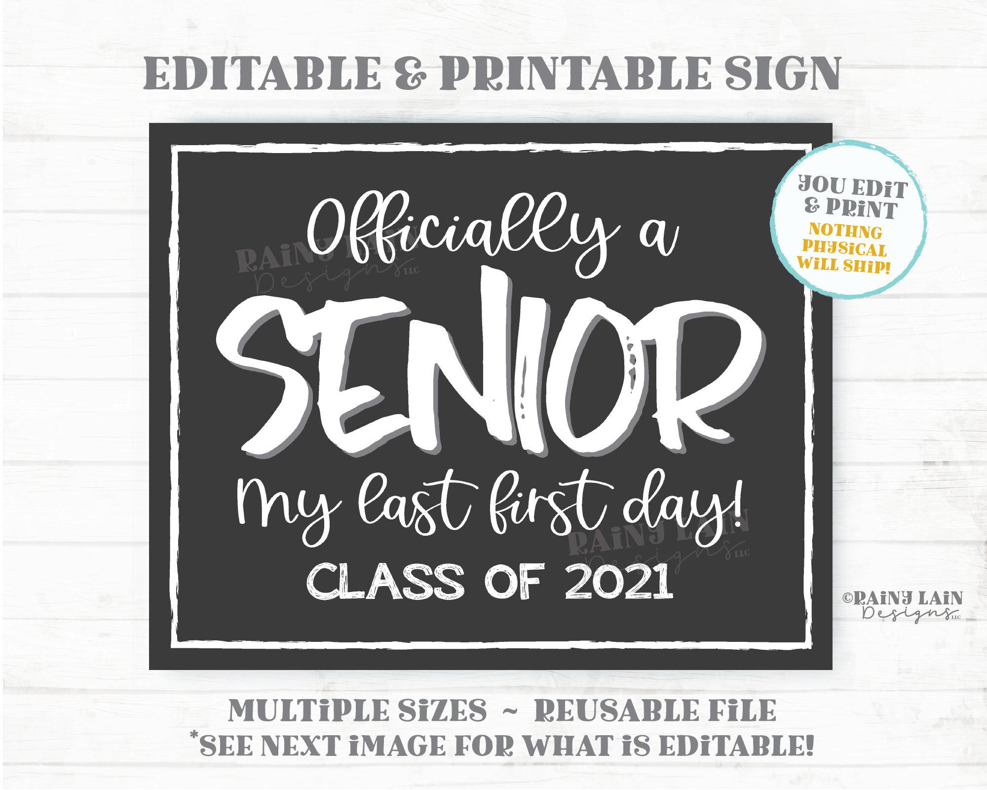 High School Senior Signs Senior Year Printable Sign Class Of 2025 SVG
