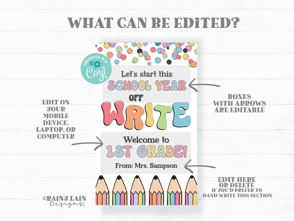Start this School Year off WRITE Tag, Back to School Gift Tags Pencils ...
