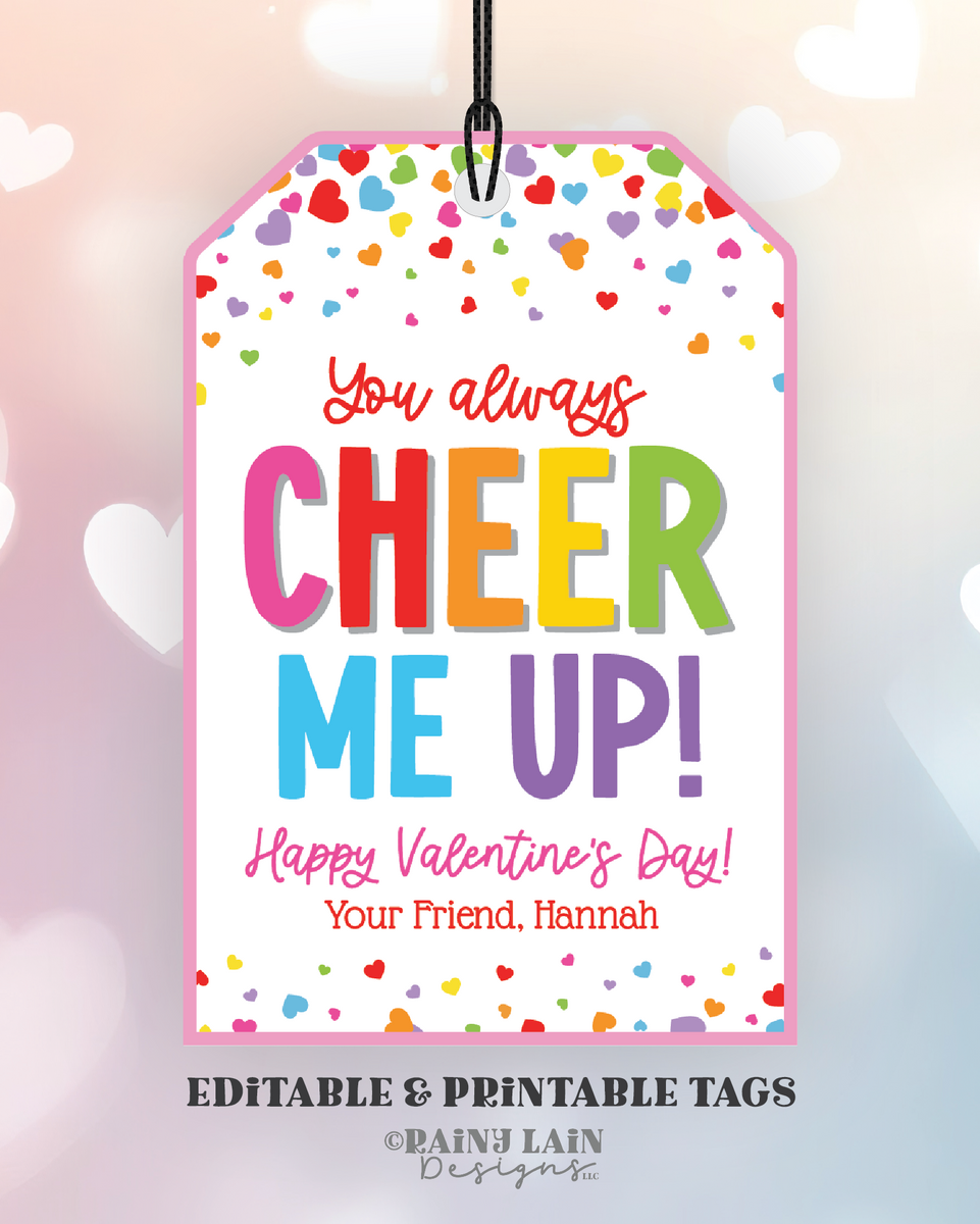 You Always Cheer Me Up Valentine Cheerleader Valentine, Cheerleading V ...