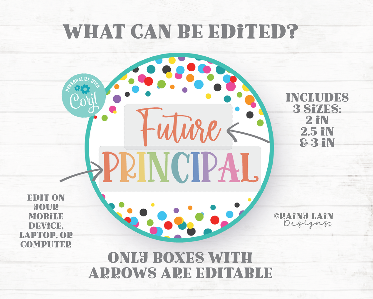 Future Principal Tag Career Day Cookie Treat Favor Gift Appreciation H ...