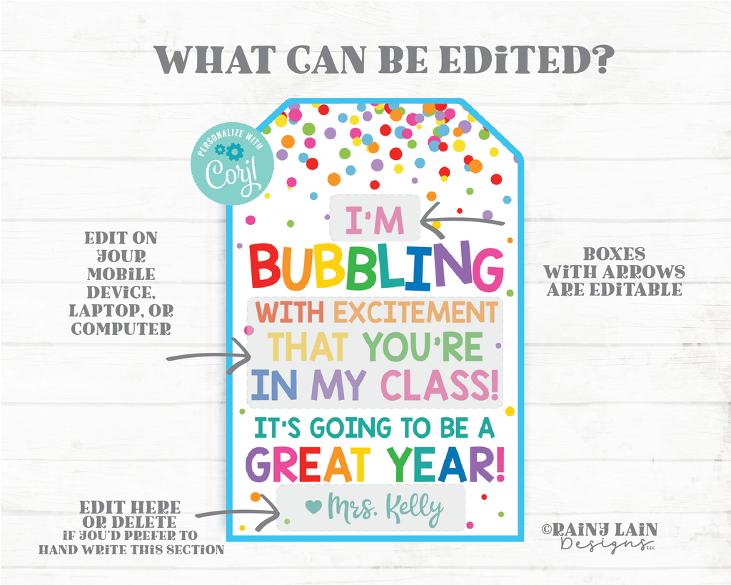 I'm bubbling with excitement you're in my class Going to be a great ye ...