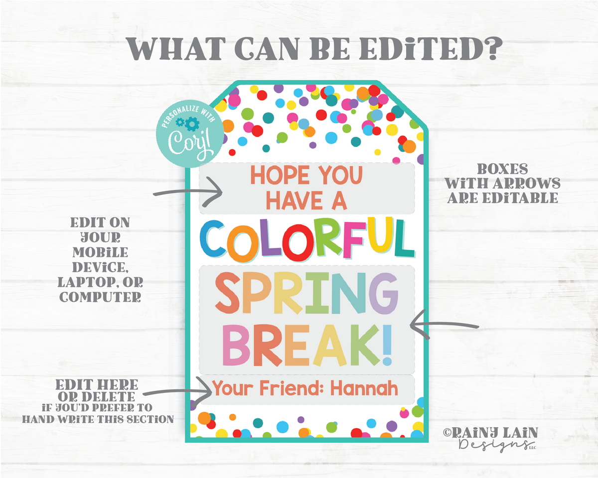 Spring Break Pictures To Color