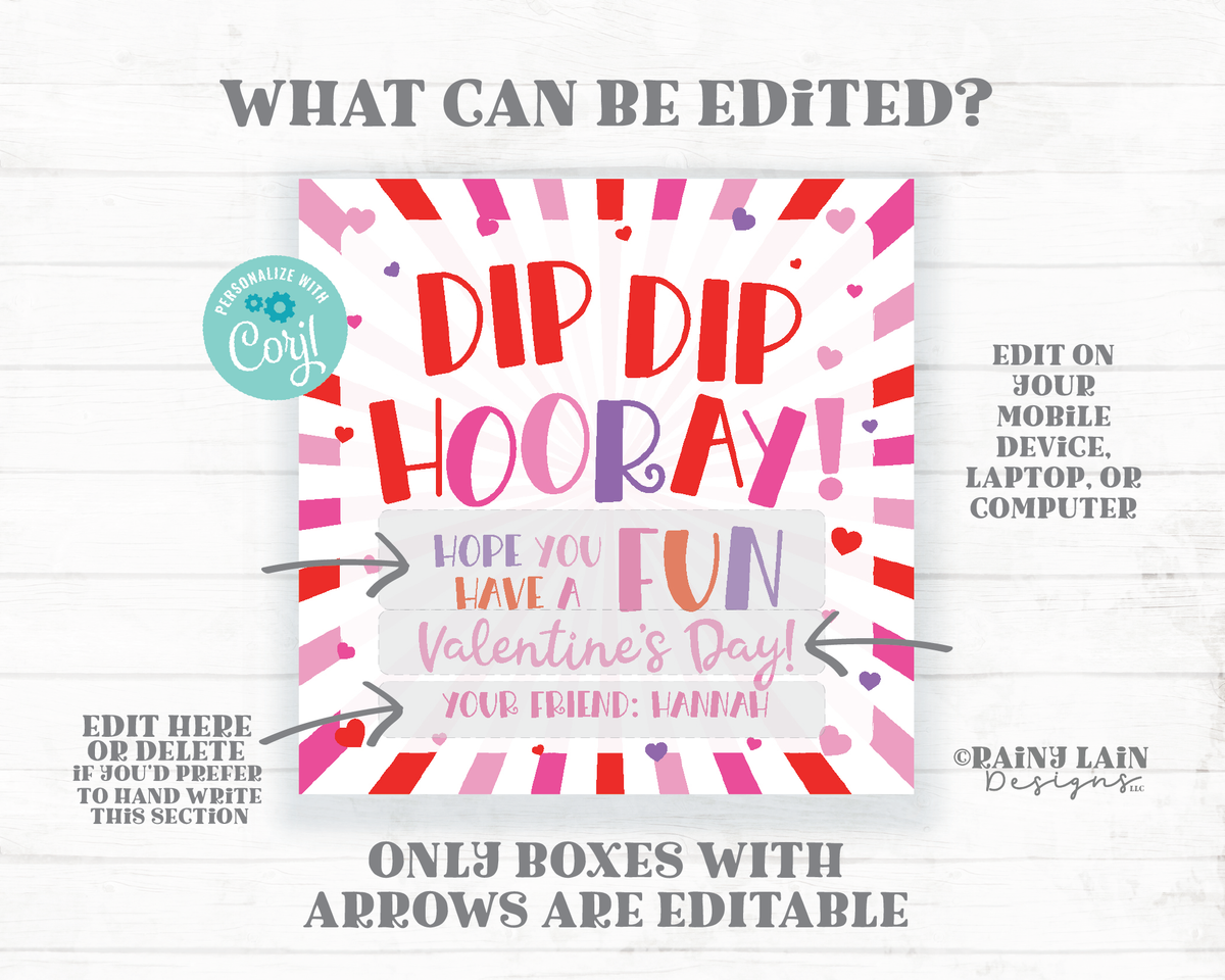 Dip Dip Hooray Have a FUN Valentine's Day Candy Dip Fun Preschool Clas ...
