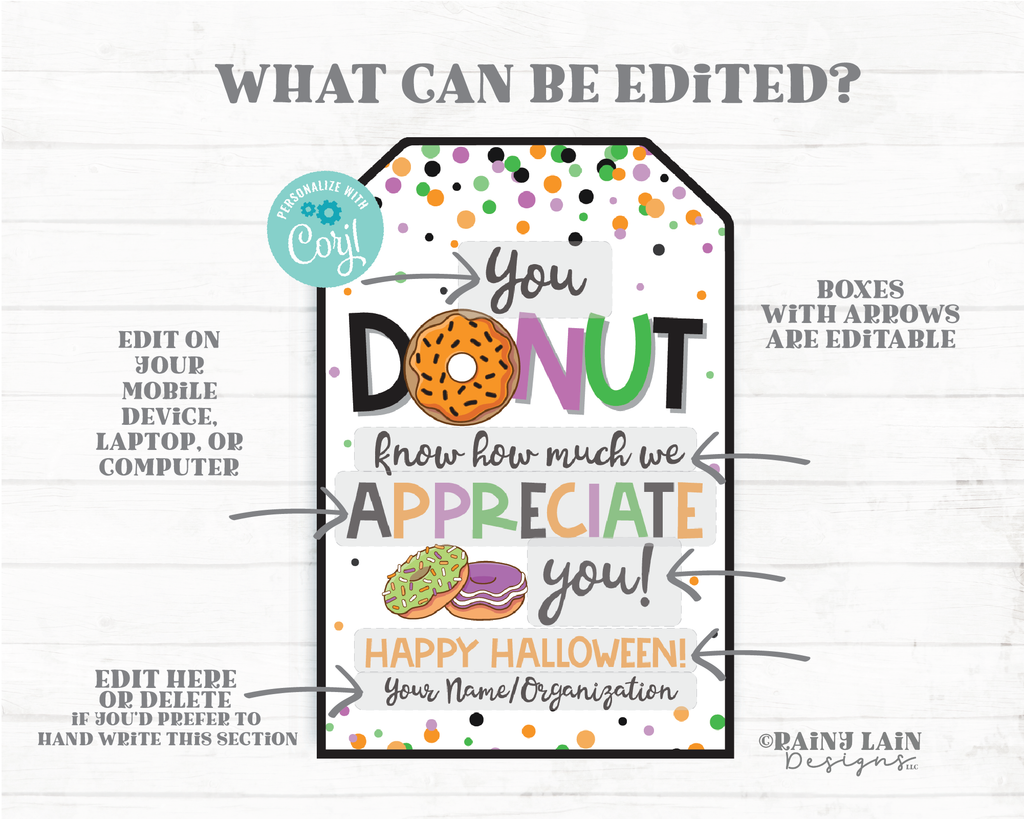 Halloween Donut Know How Much We Appreciate You Tag Halloween Thank yo ...