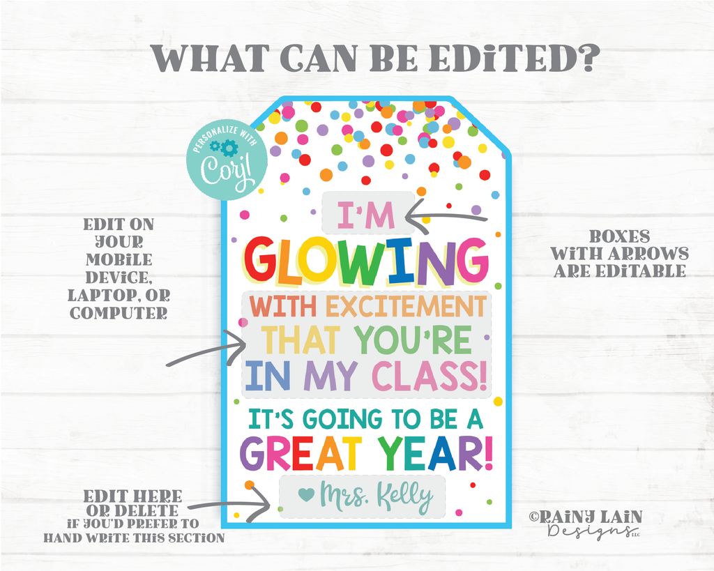 I'm glowing with excitement you're in my class Going to be a great yea ...