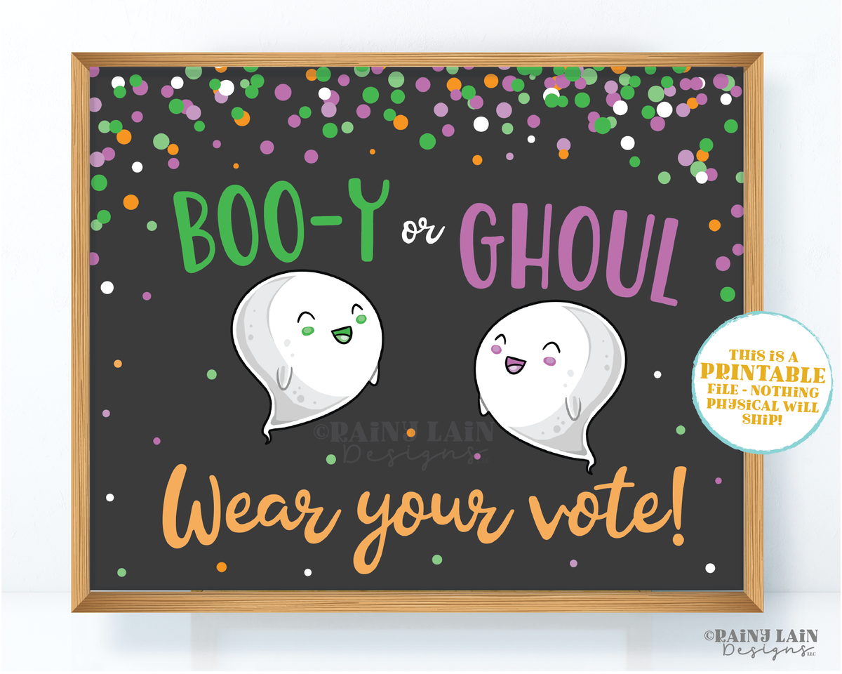 Halloween Gender Reveal Wear Your Vote Sign, Spook-tacular Gender Reve ...