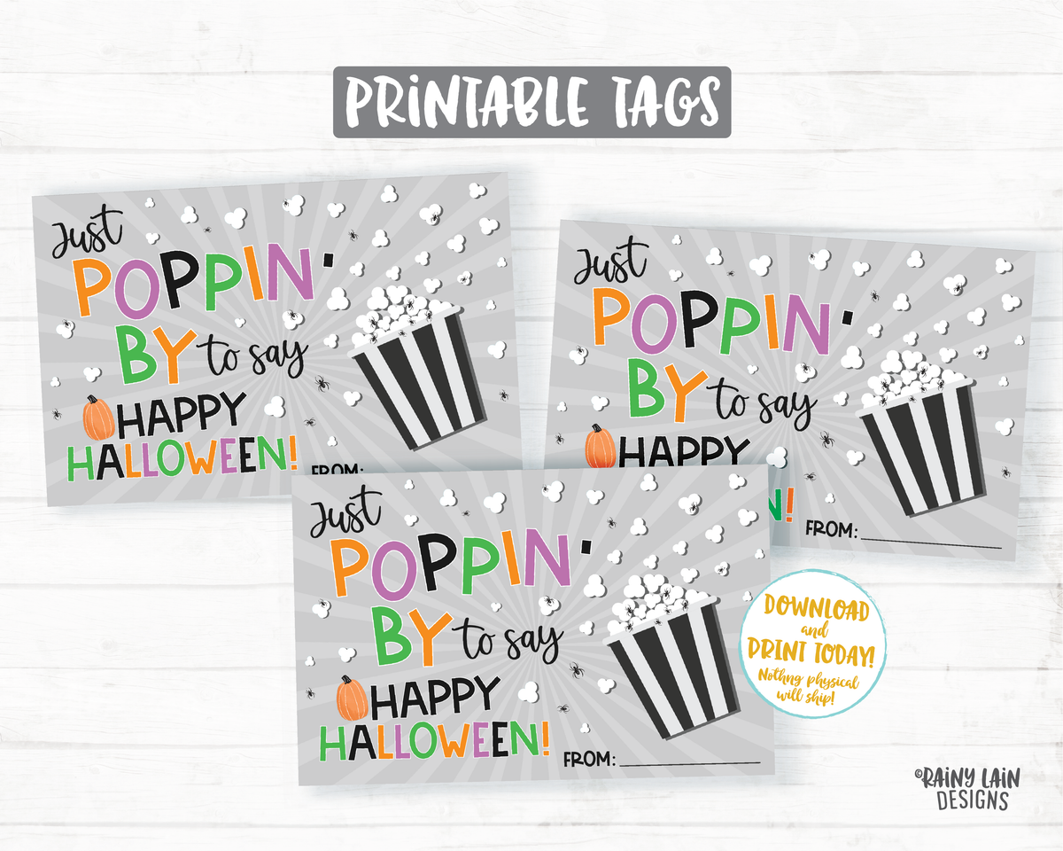Popcorn Thank You Tag Halloween Just Poppin By Tag Popping by tag teac ...