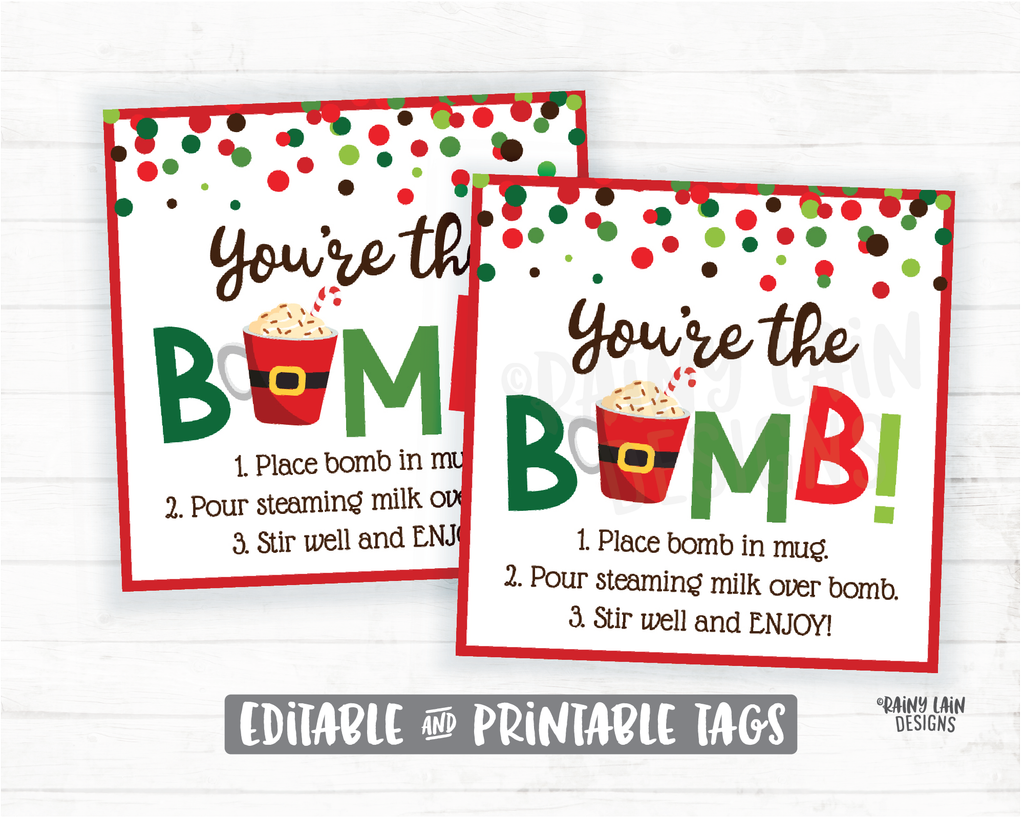 Hot Chocolate Holiday Gift Tags