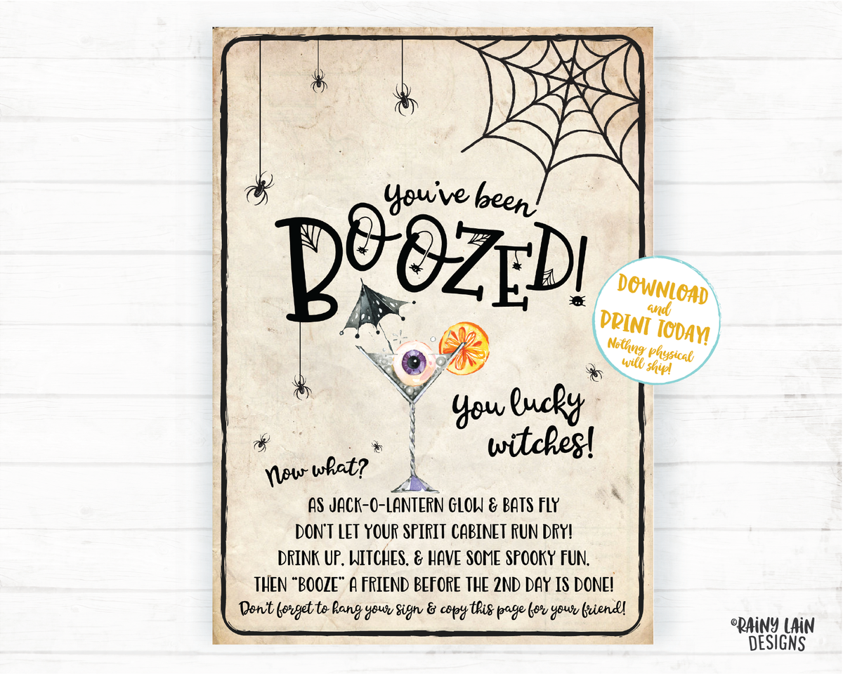 You've been boozed printable set Editable You've been boozed tag and i ...